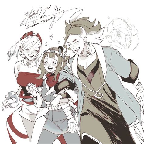 Akari Irida Volo And Adaman Pokemon And More Drawn By Krazehkai Danbooru