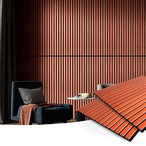 Art3d 23 6in X 47 2in Acoustic Wall Cladding Siding Board Slat Wall Panels 4pcs Slat Wall