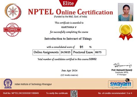 Karthika V On Linkedin Nptel Iot Learningjourney Innovation