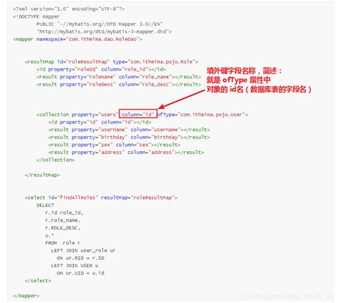 mybatis 的 resultmap 标签 中的 collection 标签的 column 属性使用概述 mybatis collection column csdn博客