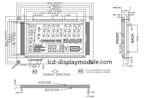Pin Connector Va 7 Segment Lcd Household Appliance Negative Lcd