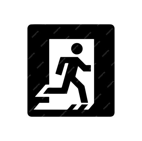 Premium Vector Emergency Exit Vector Illustration Escape Route Sign