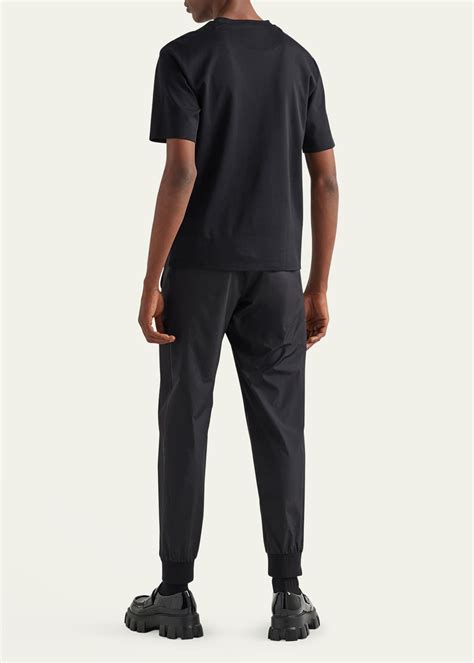 Prada Mens Jersey Logo T Shirt Bergdorf Goodman