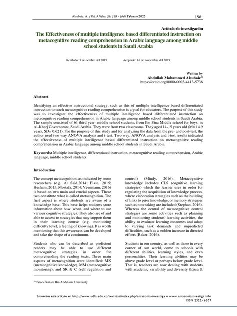 The Effectiveness Of Multiple Intelligence Based Differentiated