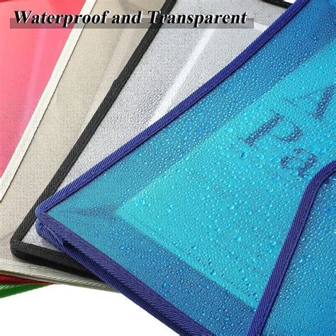 Waterdichte Documentenmap A4 Kunststof Omslag Map 6 Stuks