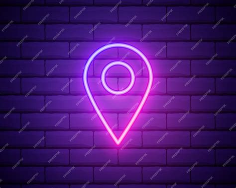 Premium Vector Pin Neon Style Icon Simple Thin Line Outline Vector Of Web Icons For Ui And Ux