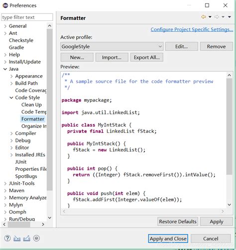Eclipse插件checkstyle的使用教程checkstyle Plug In 8260在eclipse Marketplace查