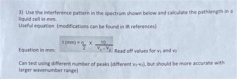 Solved Use The Interference Pattern In The Spectrum Shown Chegg