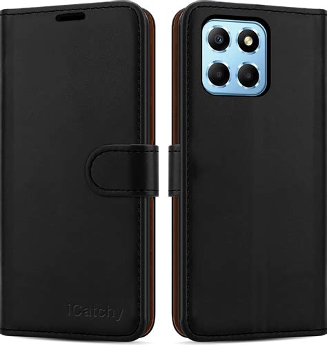 Pixfab For Honor X B Leather Phone Case Magnetic Closure Full Protection Book Folio Design