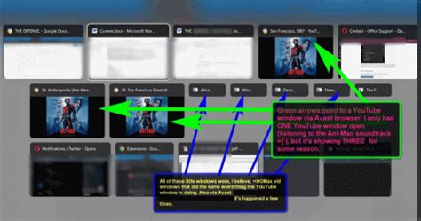 weird duplicate tabs only visible when clicking alt tab windows 11