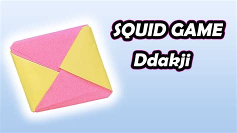 How To Make Ddakji Squid Game Paper Craft Easy Origami