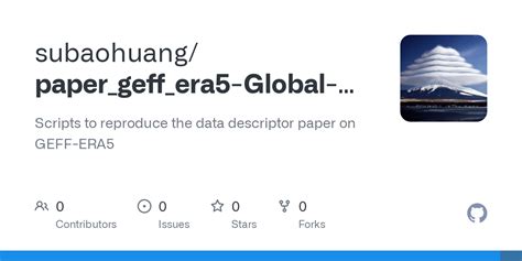 GitHub Subaohuang Paper Geff Era5 Global ECMWF Forest Fire GEFF System Fire Danger