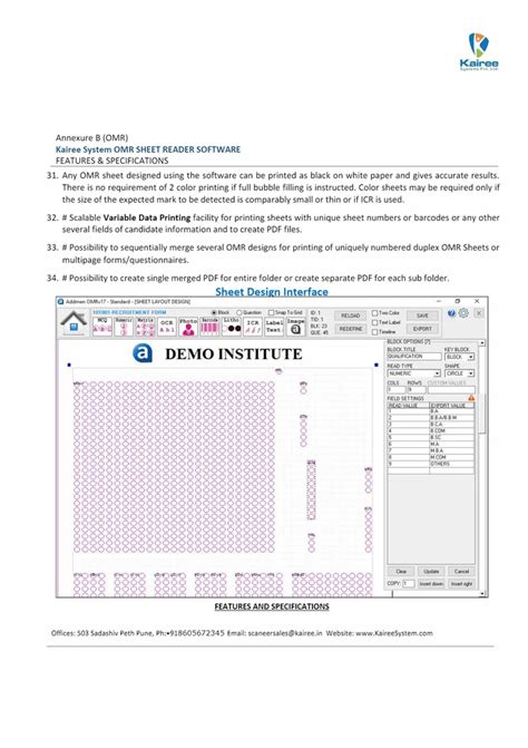 Kairee Omr Reader Software In Pune At Rs 20000piece In Pune Id