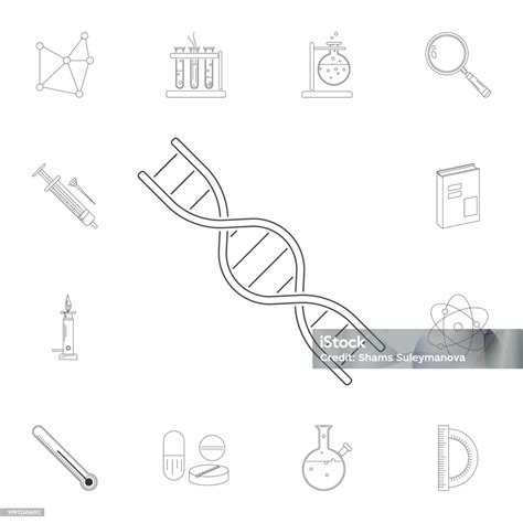 Dna 아이콘입니다 과학 및 실험실 그림의 자세한 설정 합니다 프리미엄 품질 그래픽 디자인 아이콘입니다 웹사이트 웹 디자인 모바일 응용 프로그램 모음 아이콘 중 하나 Dna