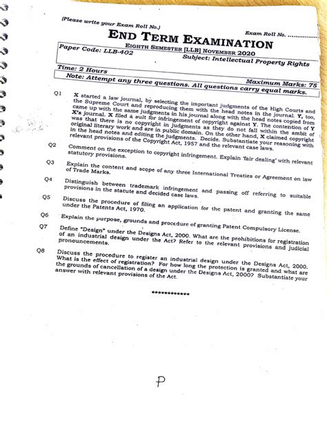 Eighth Sem Papers Pdf