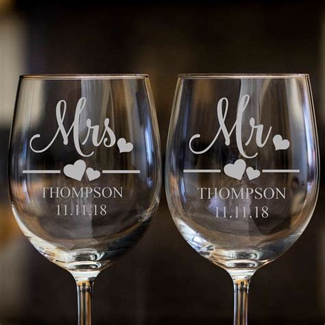 Personalized Wine Glasses Etsy