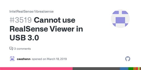 cannot use realsense viewer in usb 3 0 · issue 3519 · intelrealsense