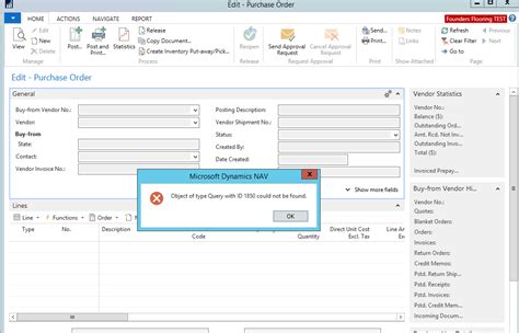 Object Of Type Query With ID 1850 Could Not Be Found Microsoft Dynamics NAV