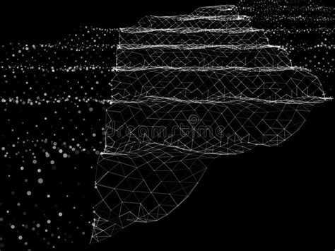 Abstract 3d Illustration Analyze Algorithm Big Group Cubes Data