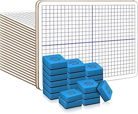 Scribbledo 24 Pack Dry Erase Xy Axis Graph Lap Boards 9” X 12” For