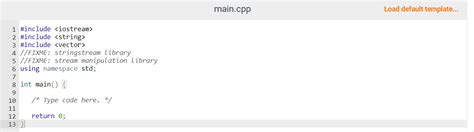 Solved Maincpp Load Default Template1 Prompt The User