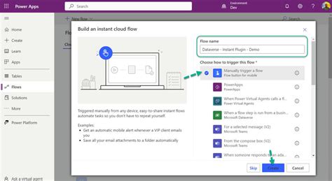 how to integrate instant plugins in the power automate flow