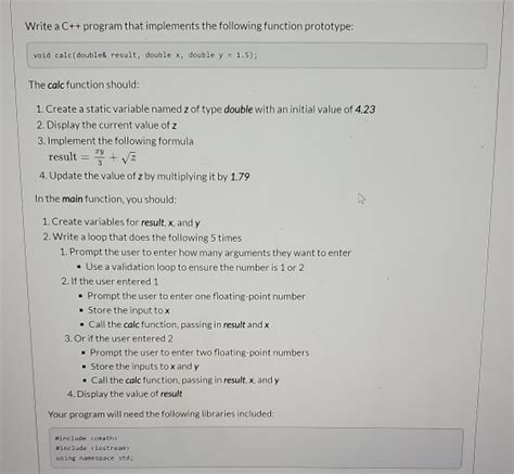 Solved Write A C Program That Implements The Following