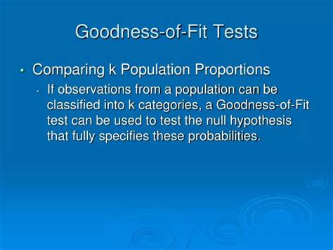 Ppt Goodness Of Fit Tests Powerpoint Presentation Free Download Id 2861440