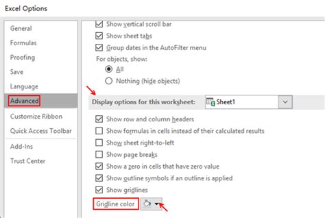 How To Change The Color Of Gridline In Excel My Microsoft Office Tips