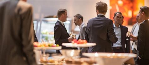 Business Networking Event With Men In Suits Premium Ai Generated Image