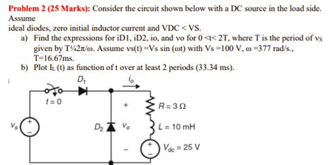 solved problem 2 25 marks consider the circuit shown below with a