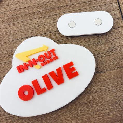 In N Out Name Tag Etsy