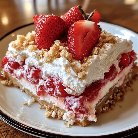 Simple No Bake Strawberry Cheesecake Lasagna Delectable Meal