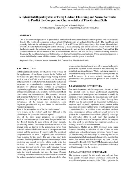 Pdf A Hybrid Intelligent System Of Fuzzy C Mean Clustering And Neural