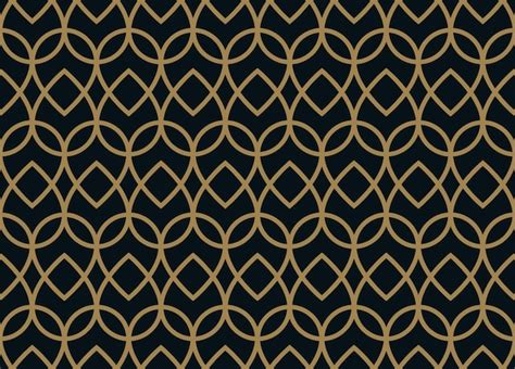 Premium Vector Seamless Linear Pattern With Crossing Curved Lines With Gold Colo