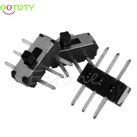 50Pcs Slide Switch 6 Pin Mini Toggle Switch SMD PCB 2 Position DPDT SMT Vertical In Switches