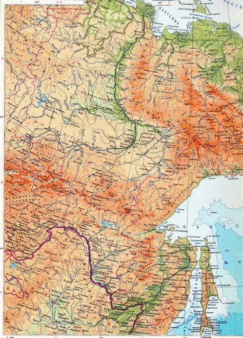 Дальний Восток России карта подробная физическая скачать бесплатно ...