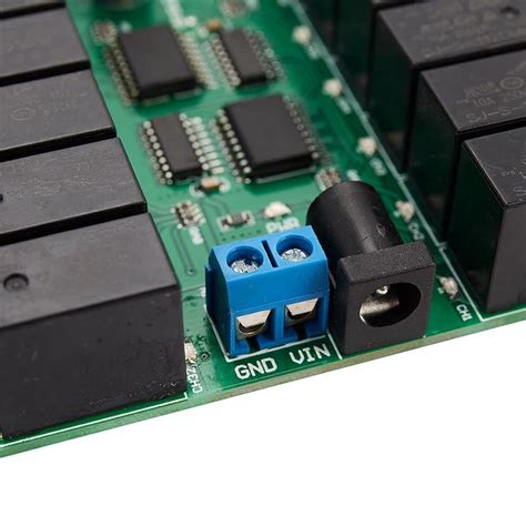 6X R421C32 Dc12V 32 Csatornák Modbus Rtu Rs485 Bus Relay Modul Uart Serial Port Board Plc Led