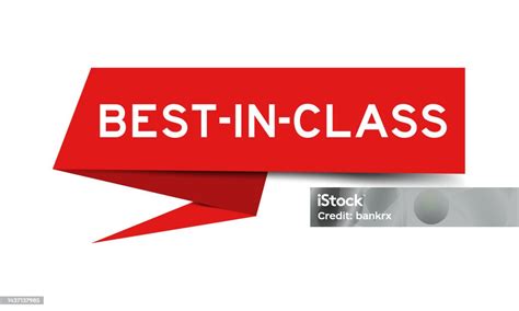 Ilustración De Banner De Discurso De Color Rojo Con La Palabra Best In