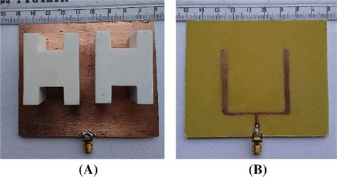 fabricated array a top view with two dra elements b bottom view