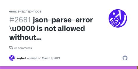 Json Parse Error U0000 Is Not Allowed Without Jsonallownul · Issue