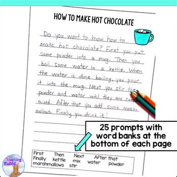 Procedural Writing Prompts How To Writing Center Print Digital