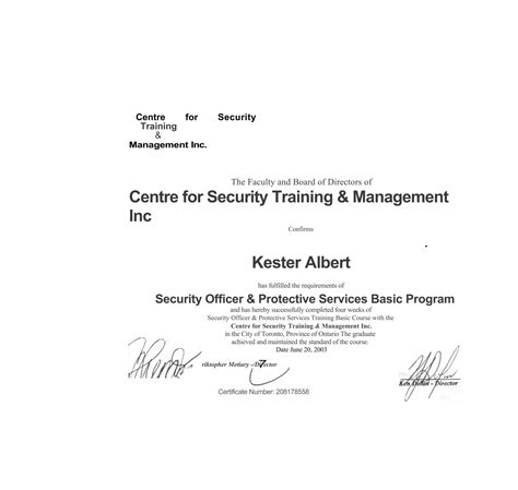 Security Certificate Ppt