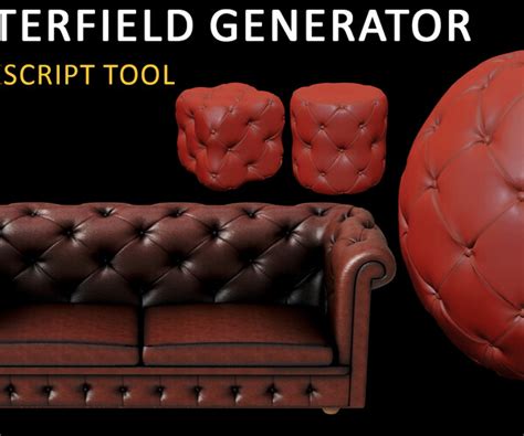 artstation chesterfield generator maxscript tool resources