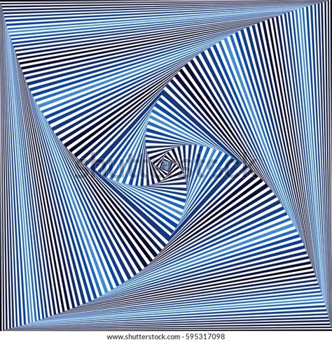 concentric square shapes forming sequence swirl stock illustration