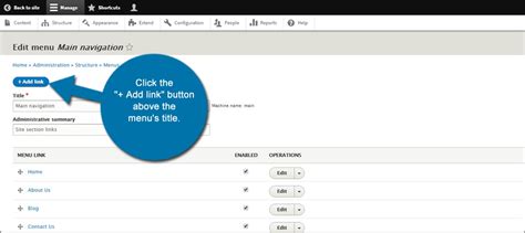 how to edit menus in drupal greengeeks