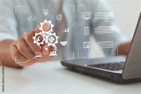 Business Process Analysis And Innovation With Global Network Connectivity Person Working On