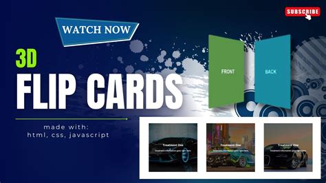 Generating 3d Flip Cards With Html Css And Javascript Master The