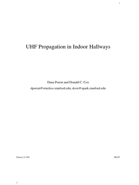 Indoor Propagation Pdf