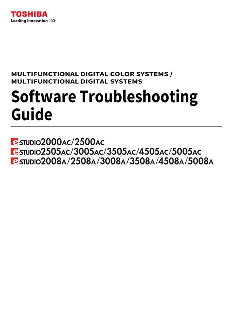 Software Troubleshooting Guide Manualzz